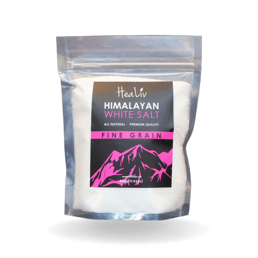 Himalayan white salt fine grain 500 gram pouch - Hoti Himalayan Salt