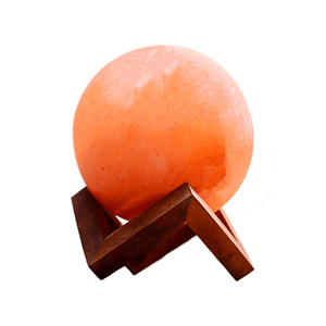 Sphere lamp with Diagnol Stand - Hoti Himalayan Salt